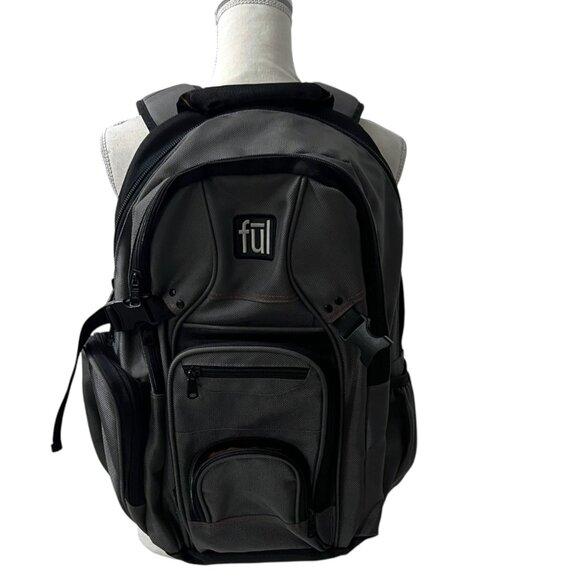 Ful | Bags | Ful Grey Black Backpack With Multiple Compartments ...